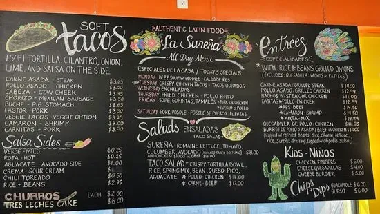 La Sureña Restaurant & Store Menu | Fernandina Beach, FL | Checkle