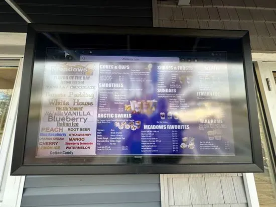 The Meadows Original Frozen Custard Menu | Elizabeth City, NC | Checkle