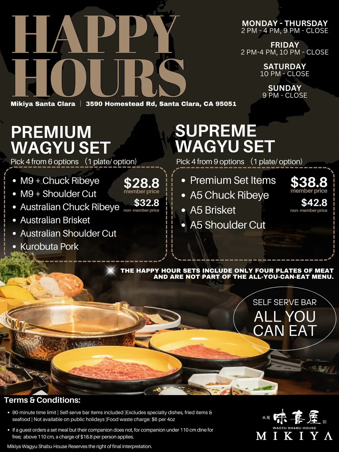 Mikiya Wagyu Shabu House | Santa Clara Menu - Updated November 2025