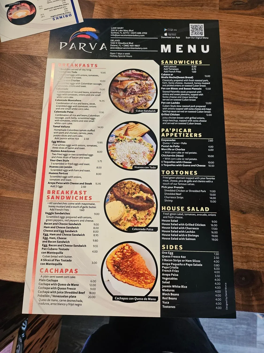 Parva Colombian Bakery & Restaurant Menu - Updated November 2025