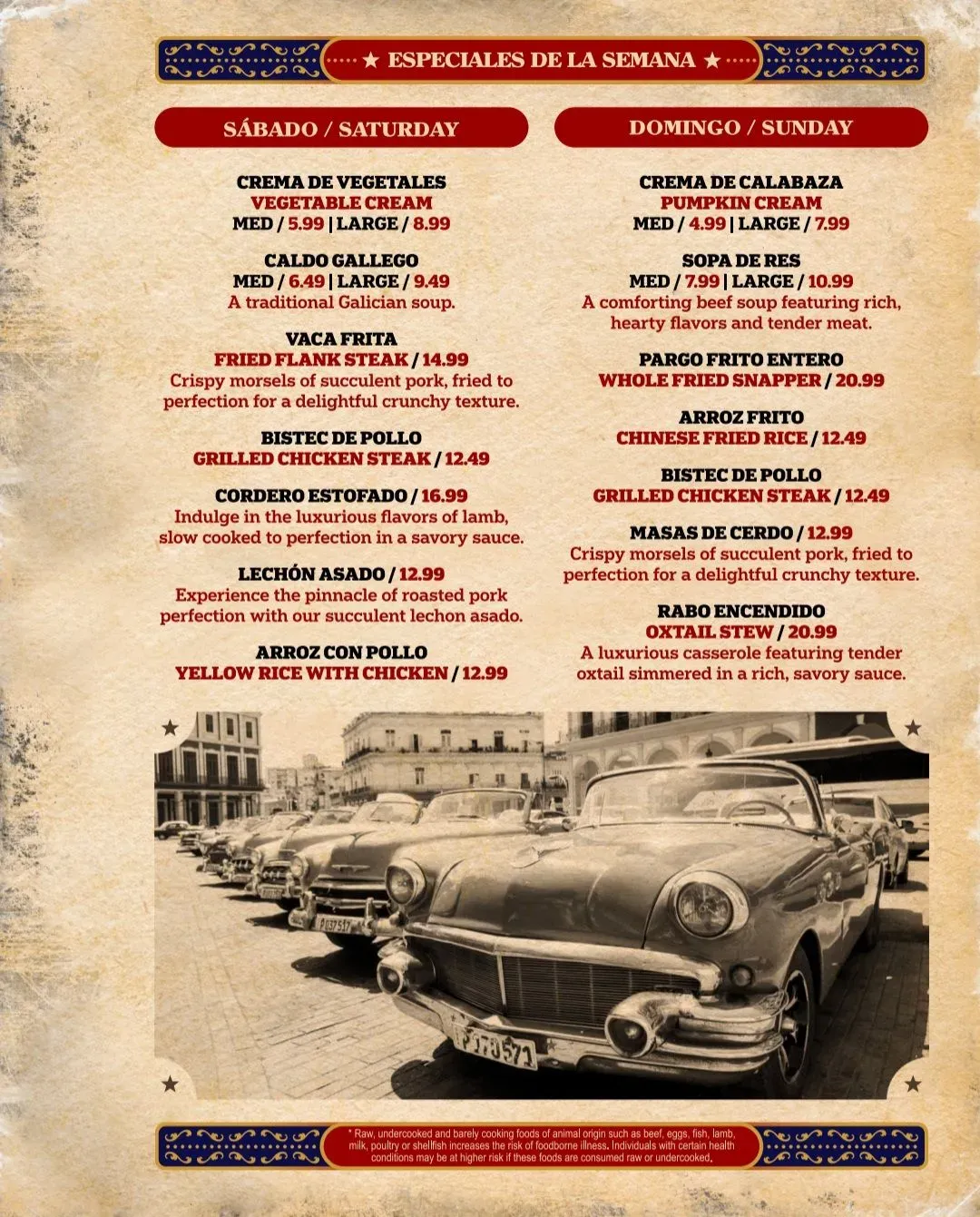 Old Cuban Restaurant & Bar Menu - Updated October 2025