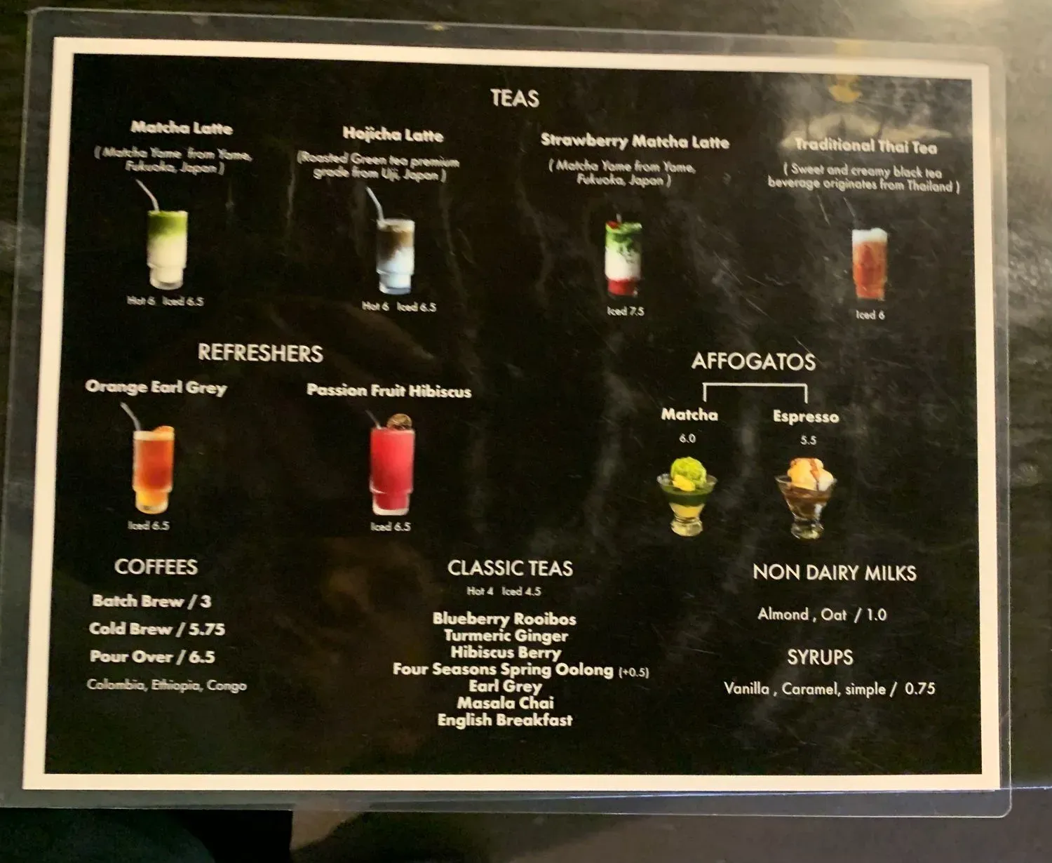 Sorbo Coffee Menu - Updated November 2025