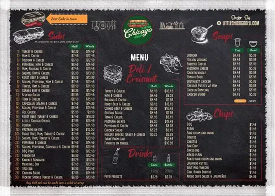 Little Chicago Deli Menu | Sioux City, IA | Checkle