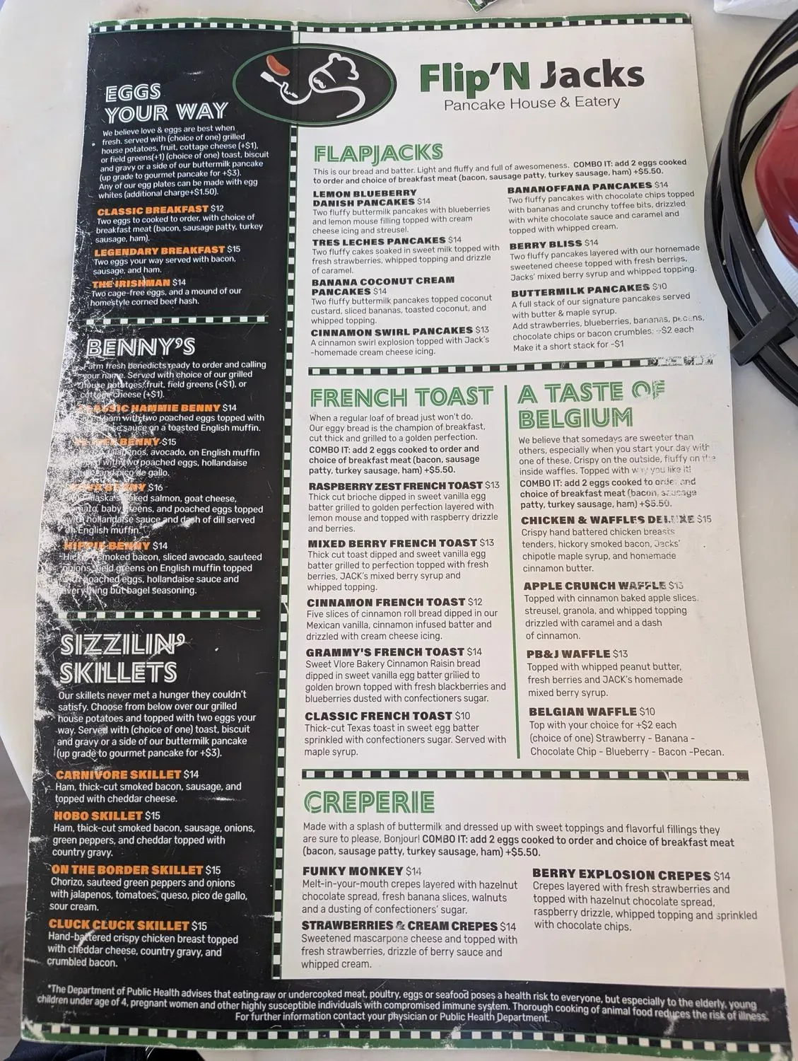 Flip’N Jacks Pancake House & Eatery Menu - Updated November 2025