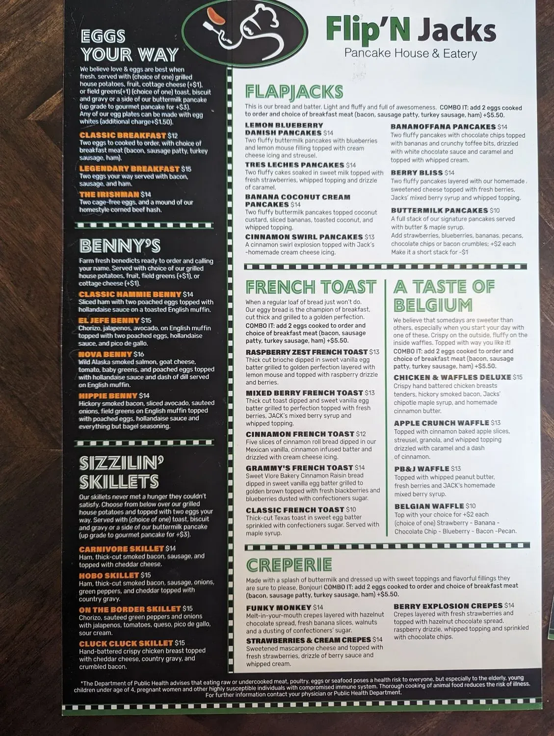 Flip’N Jacks Pancake House & Eatery Menu - Updated November 2025