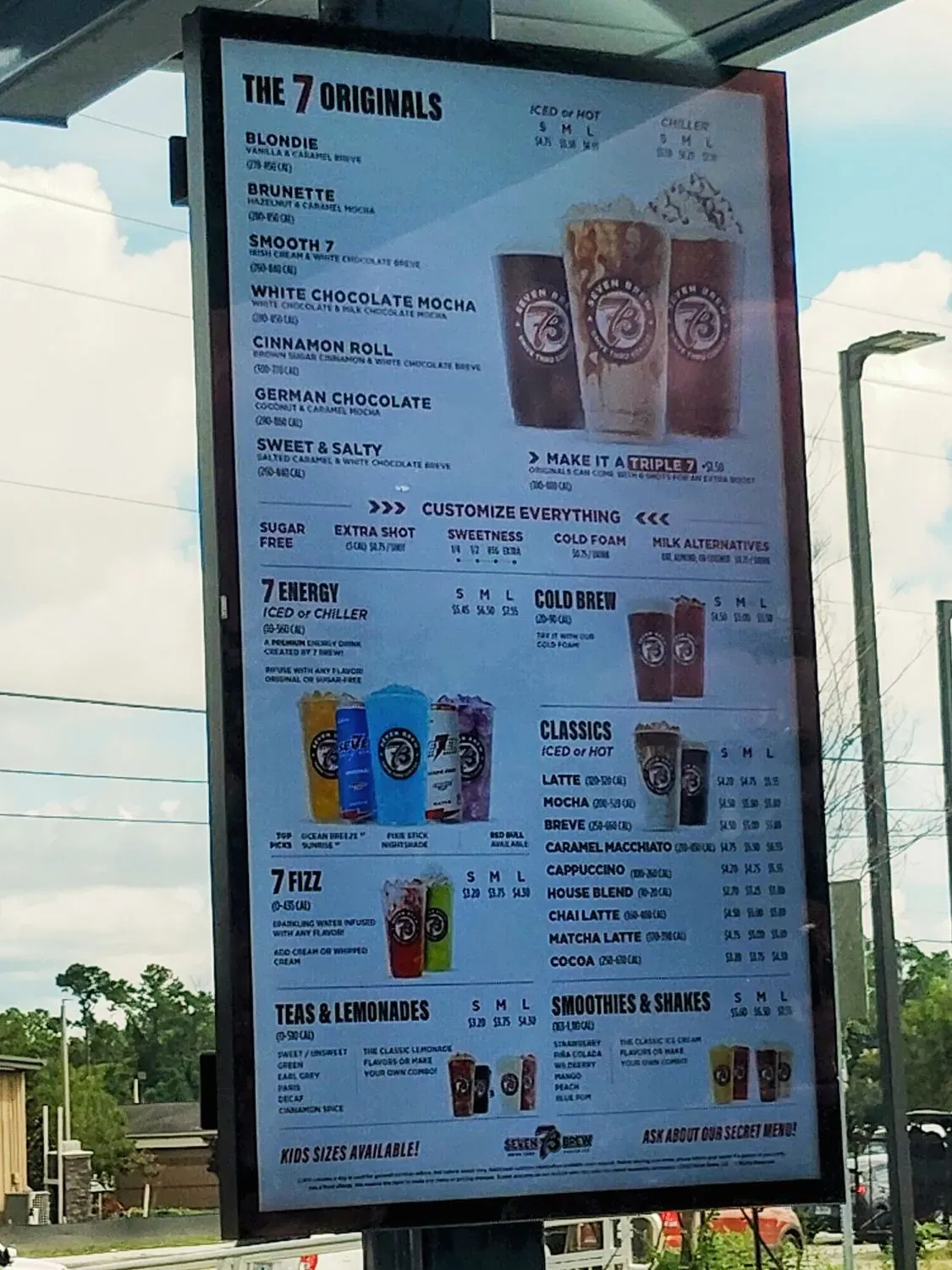 7 Brew Coffee Menu - Updated August 2025