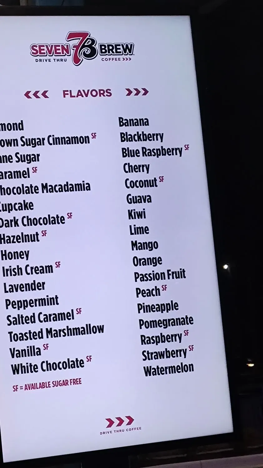 7 Brew Coffee Menu - Updated August 2025