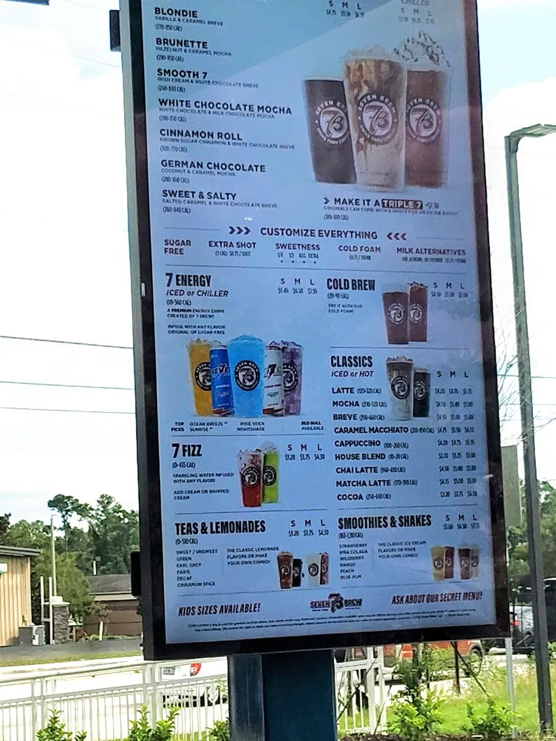 7 Brew Coffee Menu - Updated August 2025