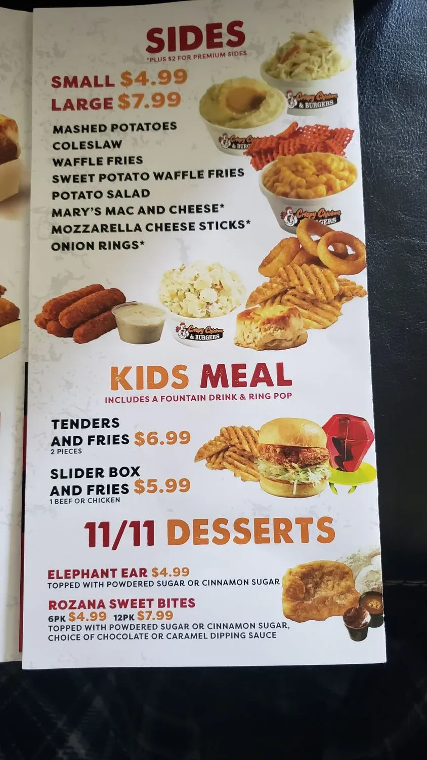 11/11 Crispy Chicken & Burgers - Waterford Menu | Waterford Twp, MI ...