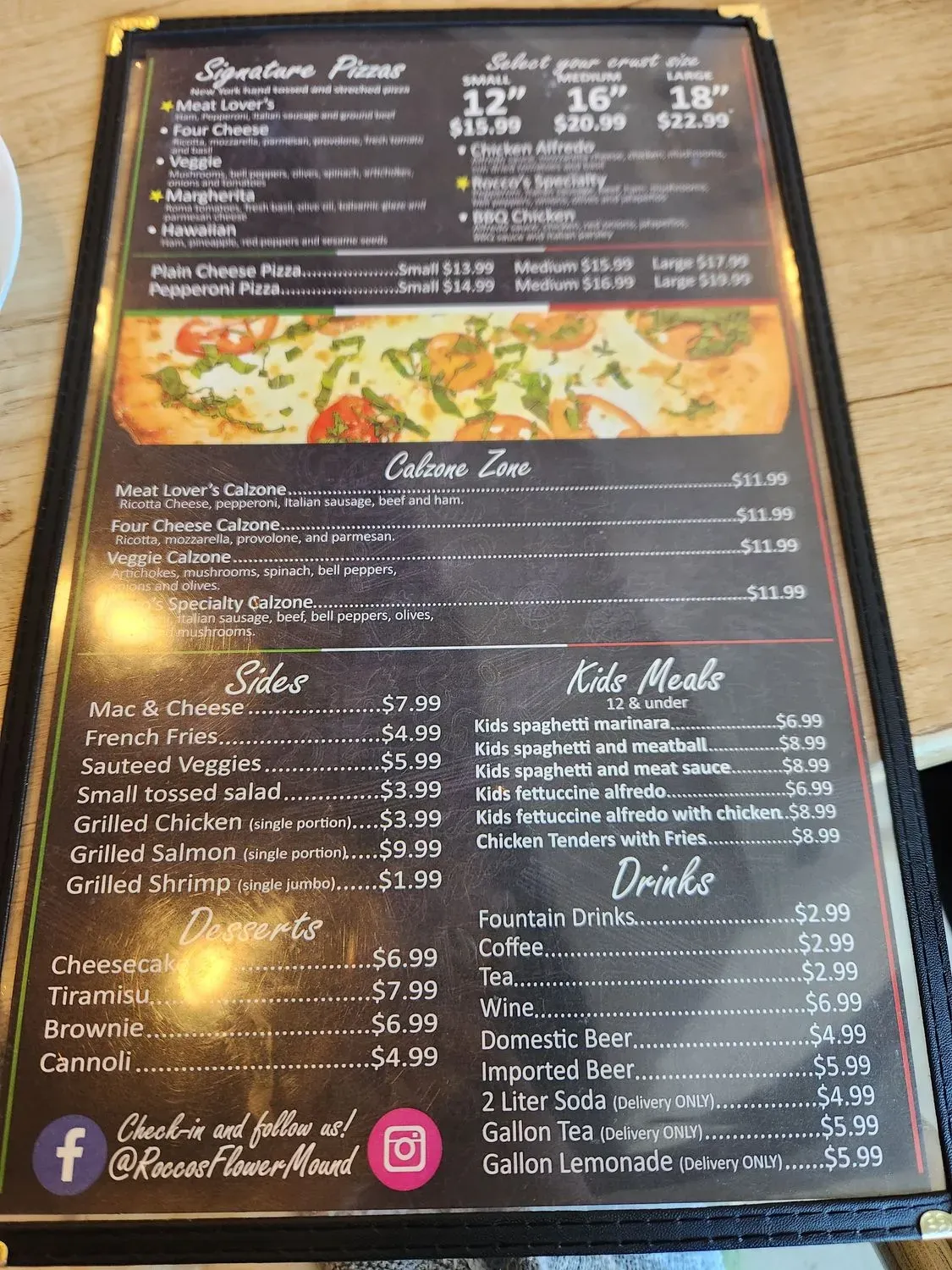 Rocco's Italian Kitchen Menu - Updated August 2025