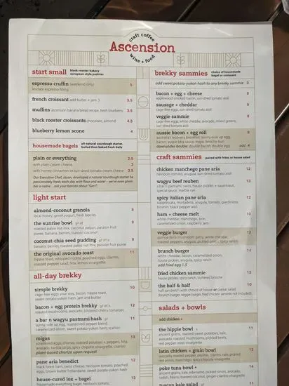 Ascension Coffee - Fort Worth Menu | Fort Worth, TX | Checkle