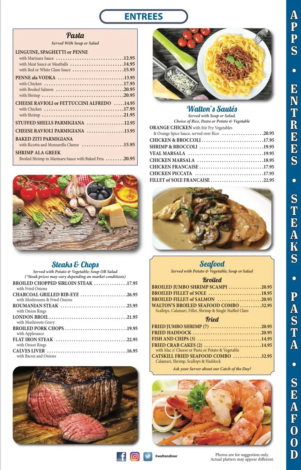 Walton Diner Menu - Updated November 2025