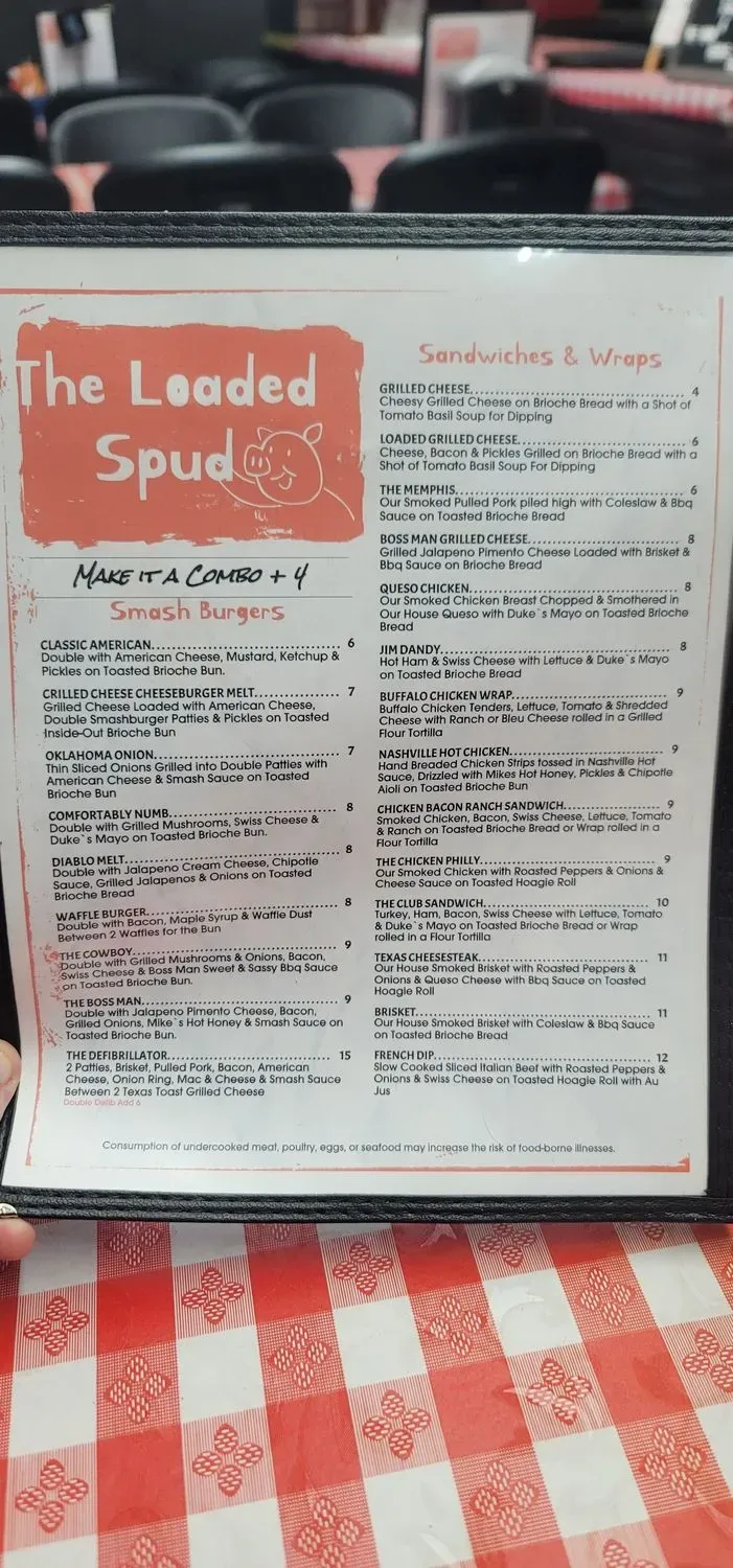 The Loaded Spud Menu | Lexington, TN | Checkle