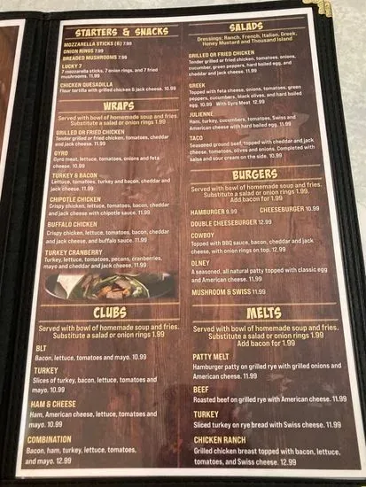 Olney Cafe` Menu - Updated November 2025