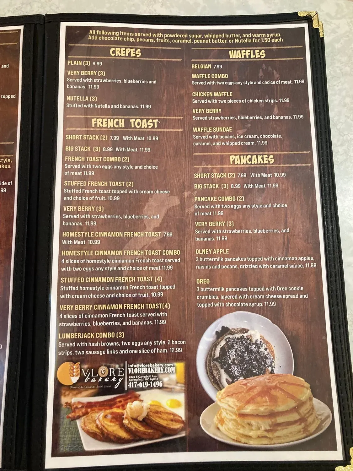 Olney Cafe` Menu - Updated November 2025