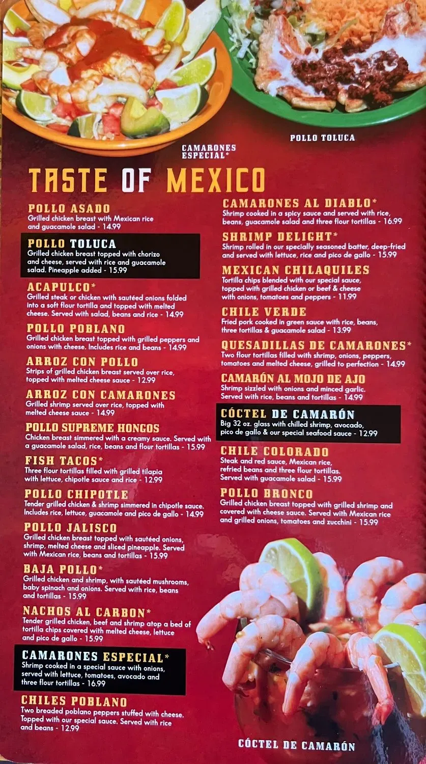 El Bronco Mexican Restaurant Menu - Updated November 2025