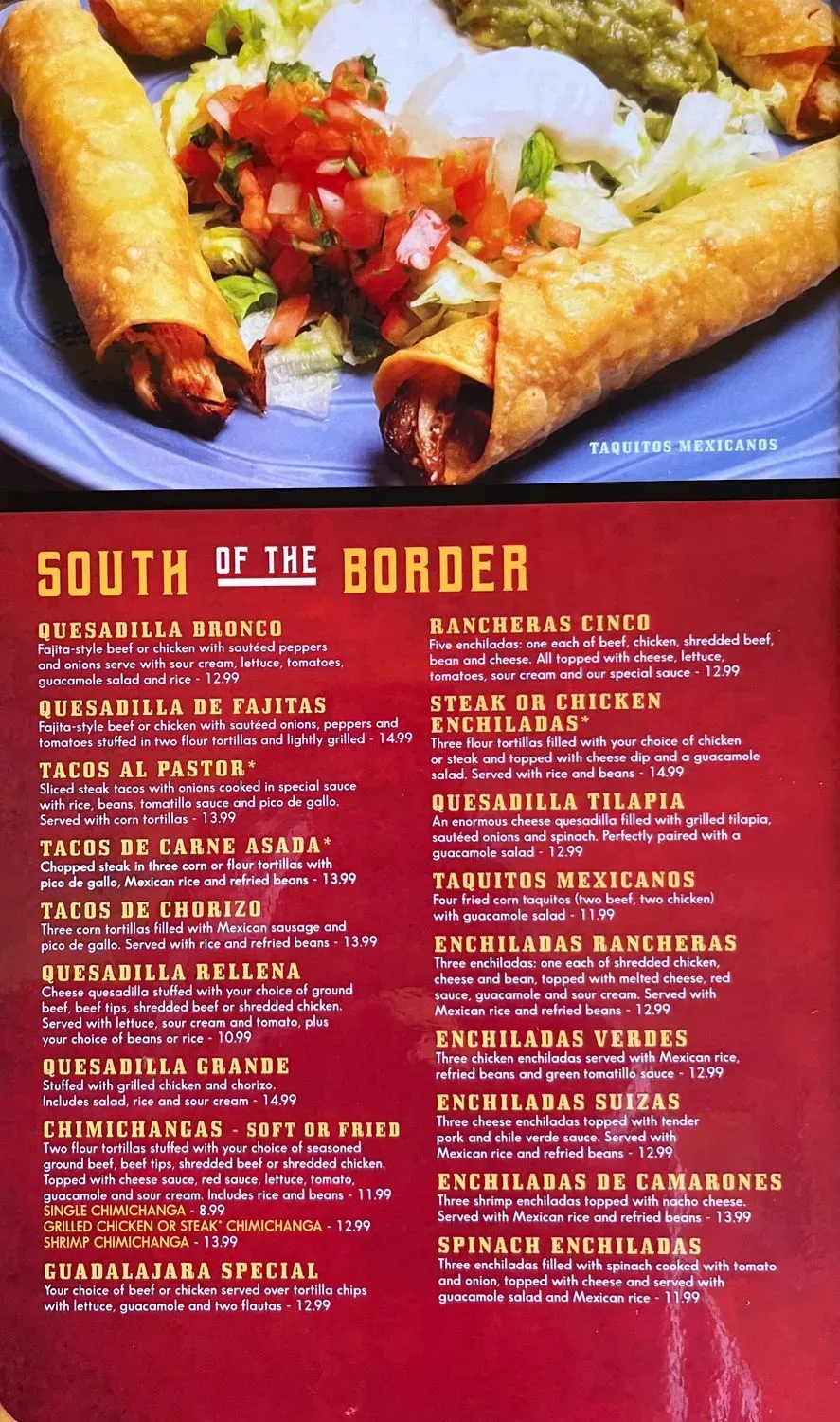 El Bronco Mexican Restaurant Menu - Updated November 2025