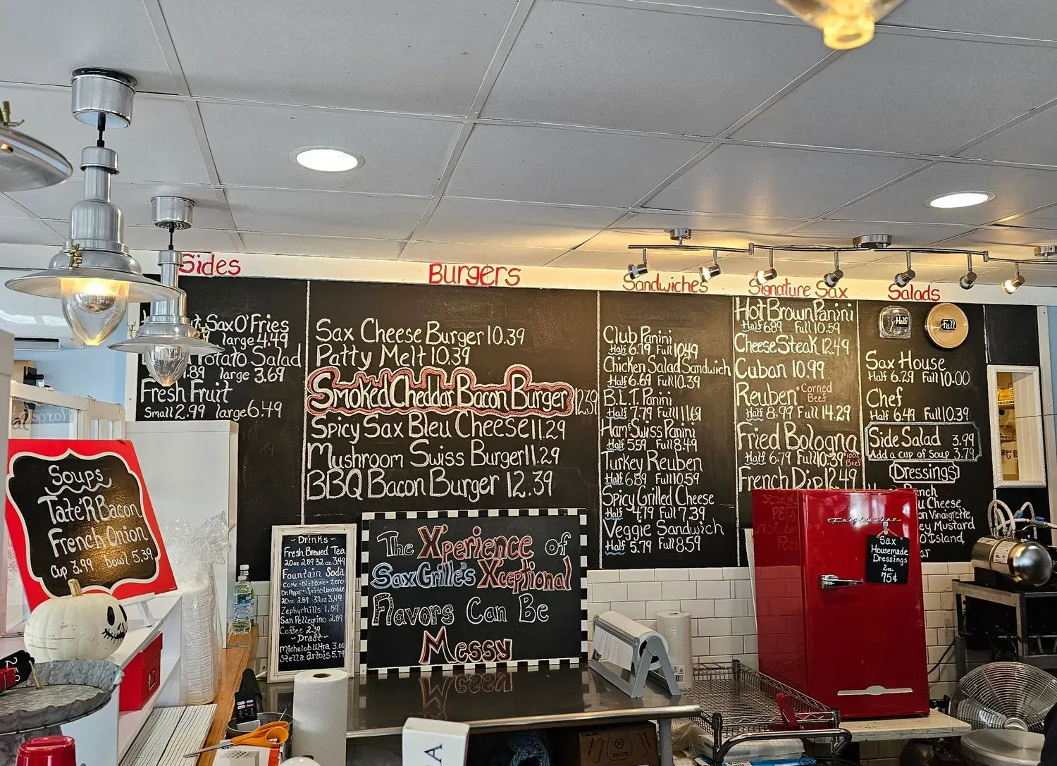SAX GRILLE Menu - Updated October 2025