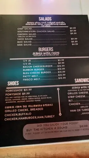 The Shed Menu | Pawnee, IL | Checkle