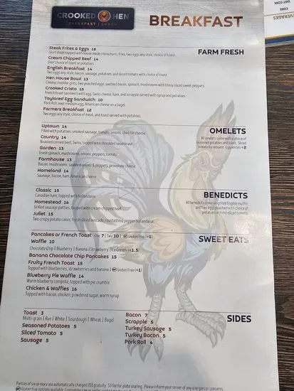 CrookedHen Menu | Shillington, PA | Checkle