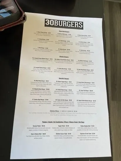 30 Burgers Menu | Denville, NJ | Checkle