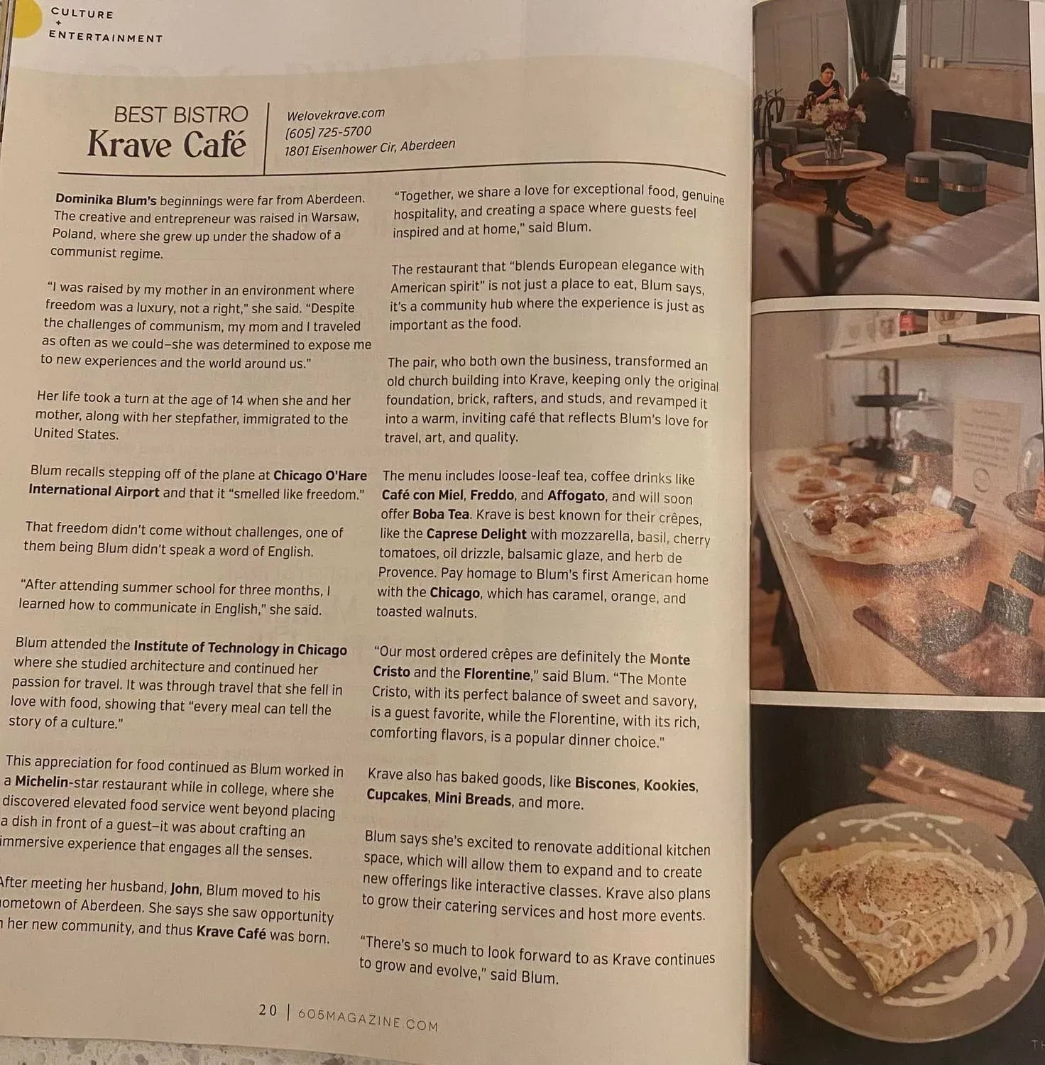 Krave Cafe Menu - Updated October 2025