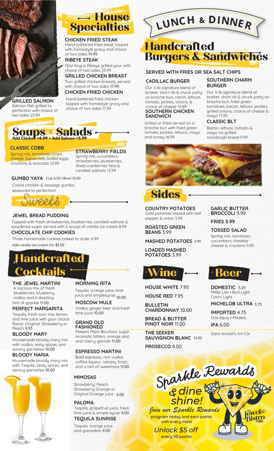 The Jewel Bistro Cafe Menu - Updated September 2025