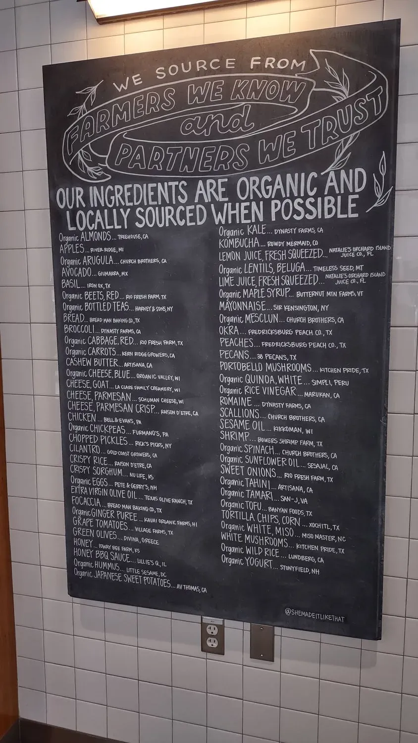 sweetgreen Menu | Houston, TX | Checkle