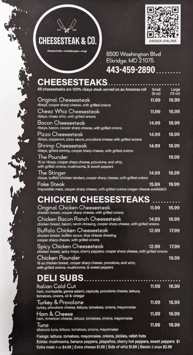 Cheesesteak & Co. Menu | Elkridge, MD | Checkle