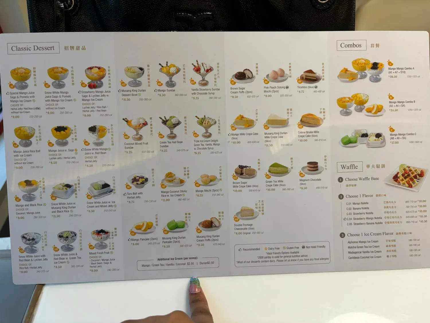 Mango Mango Dessert Menu - Updated October 2025