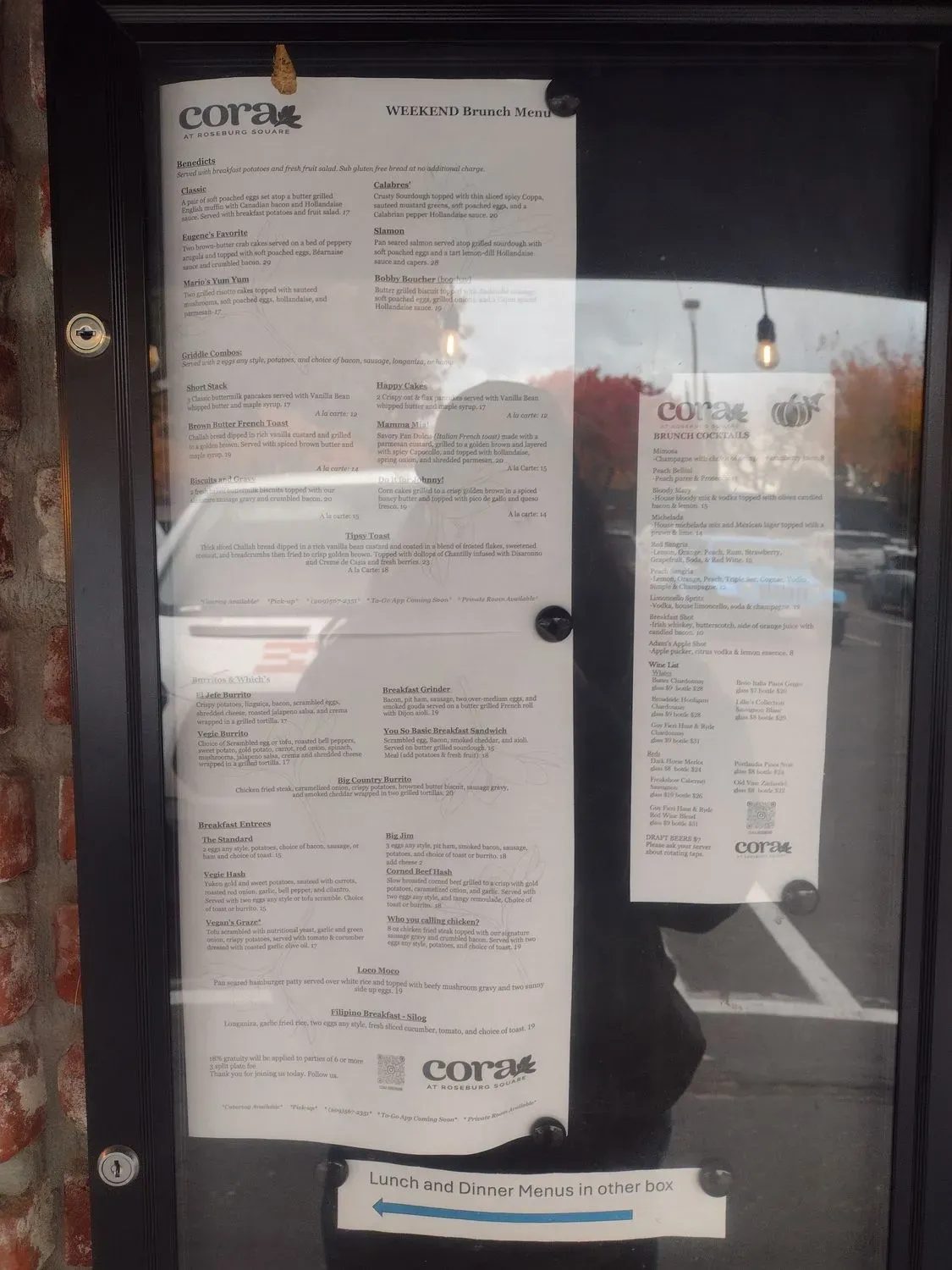 Cora at Roseburg Square Menu - Updated November 2025
