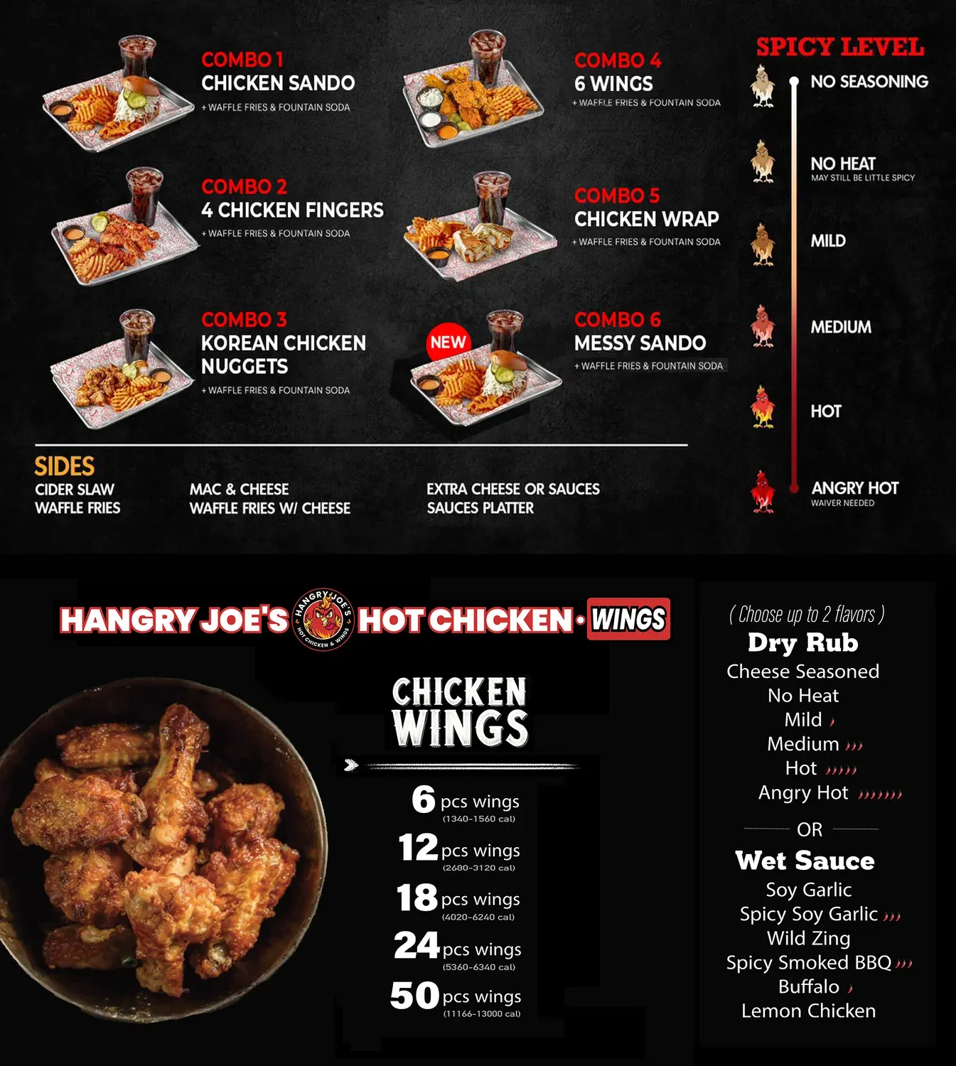 Hangry Joe's Hot Chicken & Wings Menu | Virginia Beach, VA | Checkle