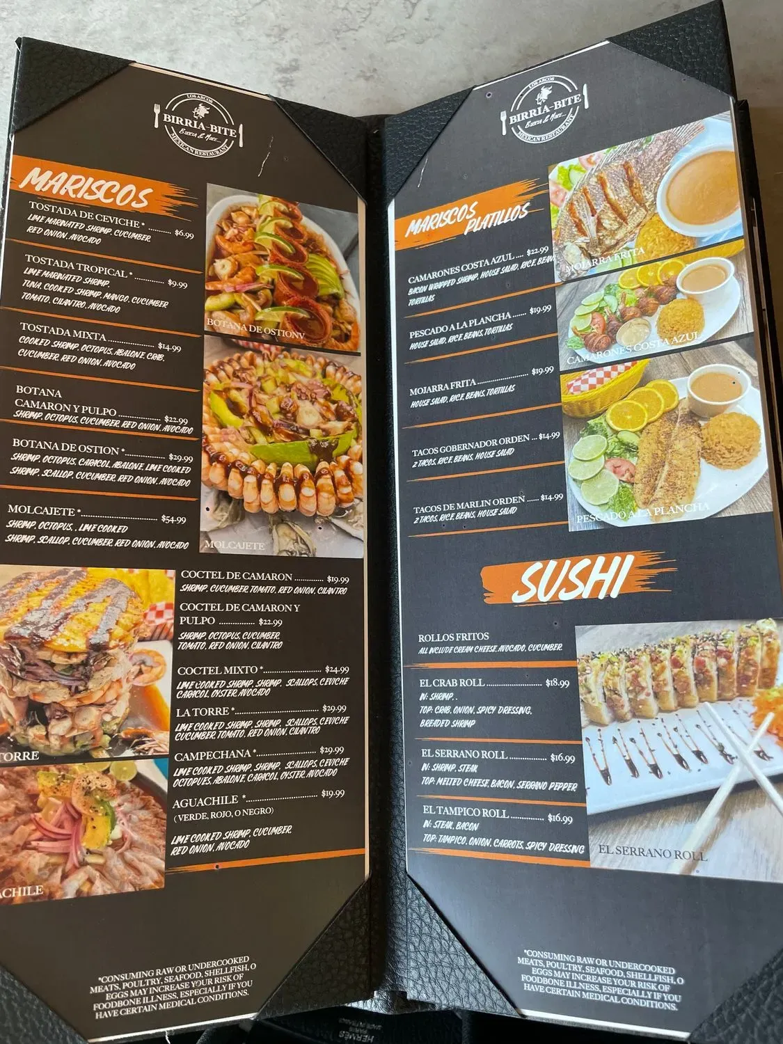 Birria Bite Menu - Updated November 2025