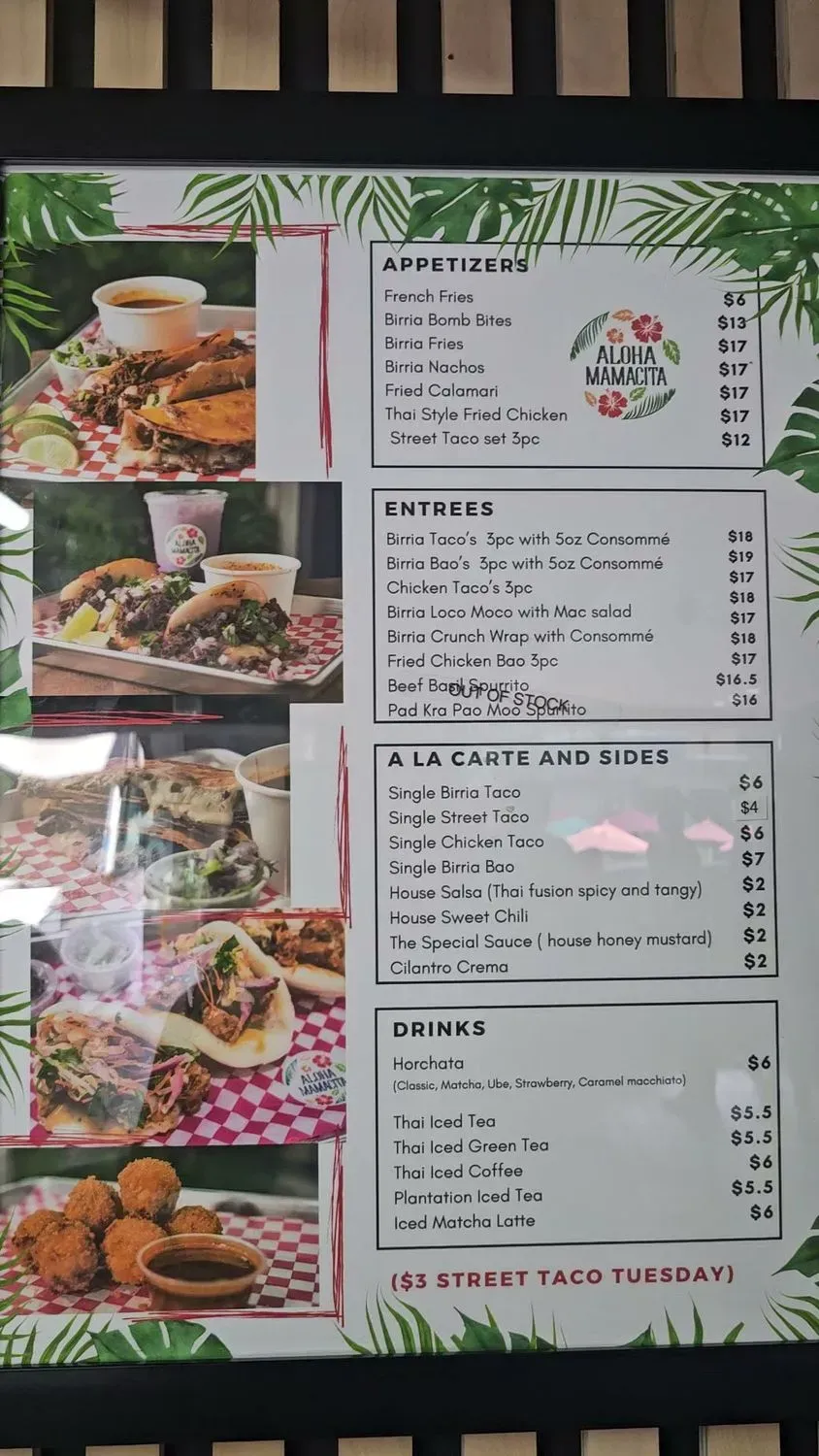 Aloha Mamacita Menu | Honolulu, HI | Checkle