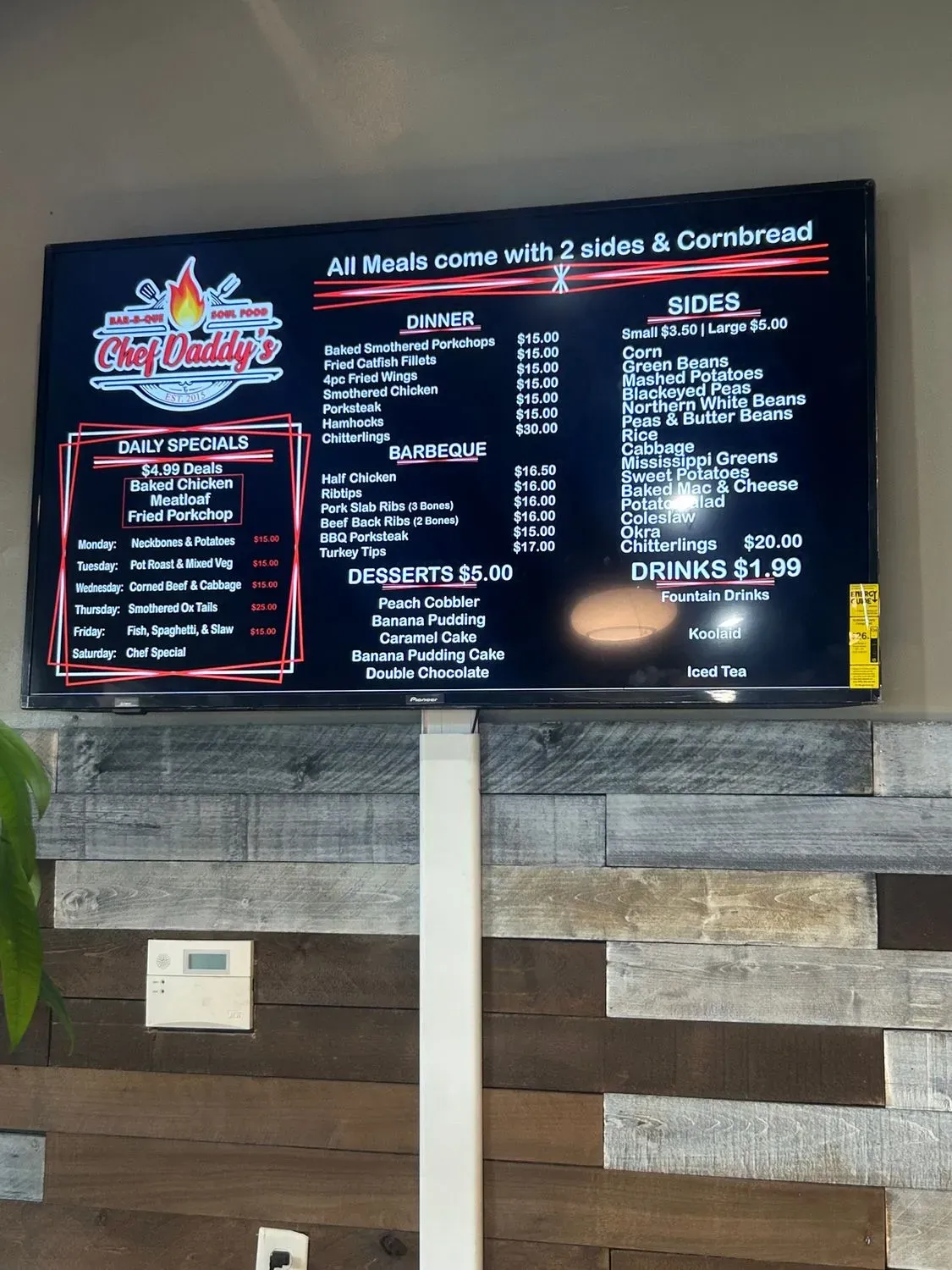 Chef Daddy's-STL Menu - Updated November 2025
