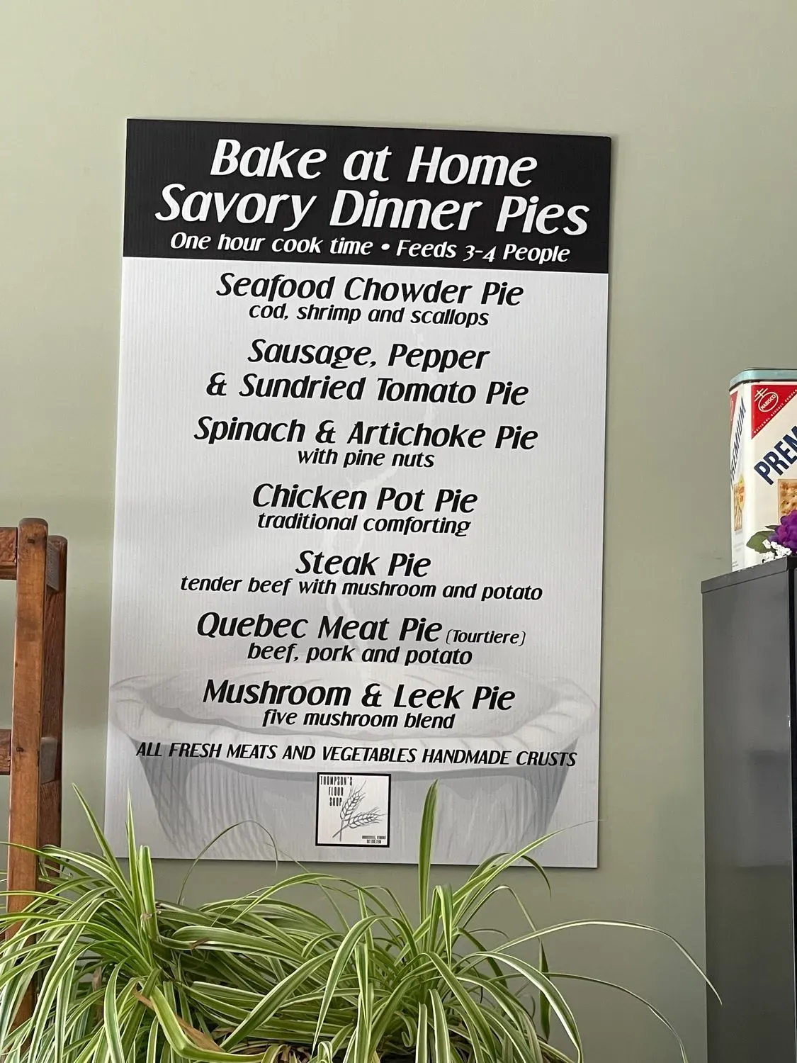 Thompson's Flour Shop Menu - Updated November 2025