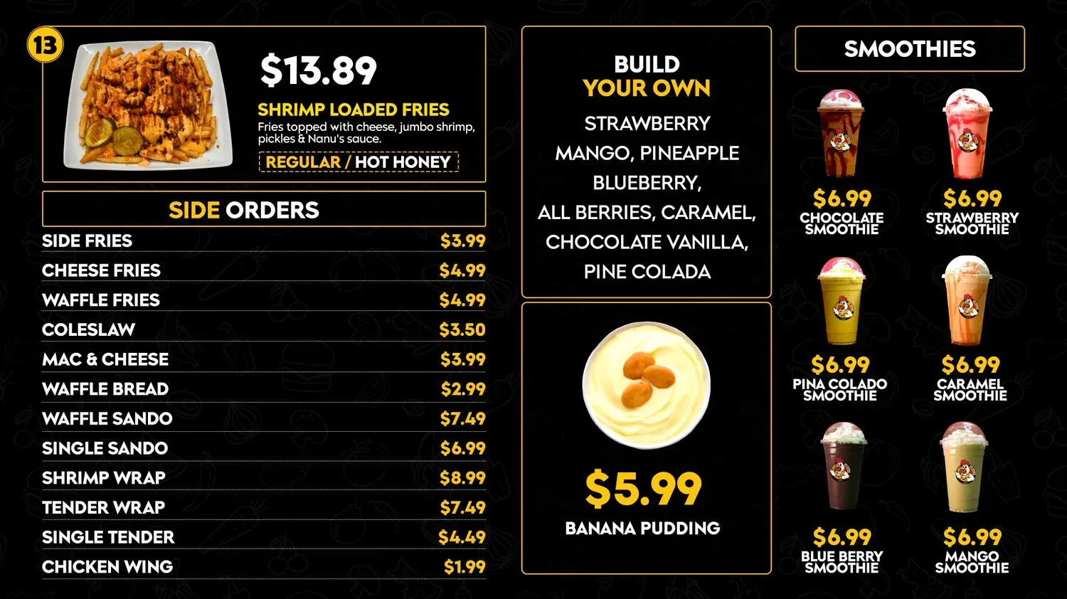 Nanu's Hot Chicken Menu - Updated November 2025