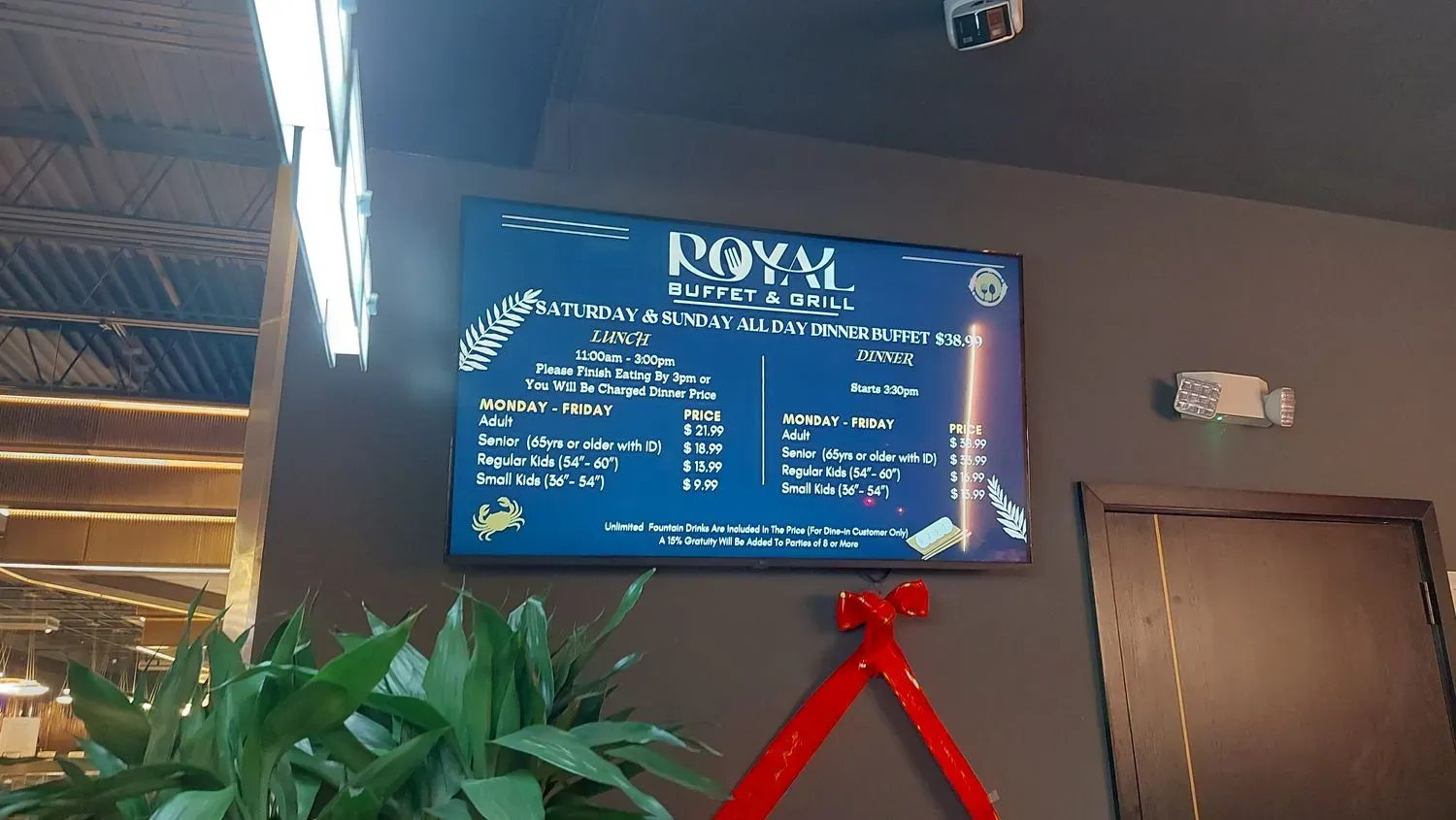 Royal Buffet & Grill Menu - Updated October 2025