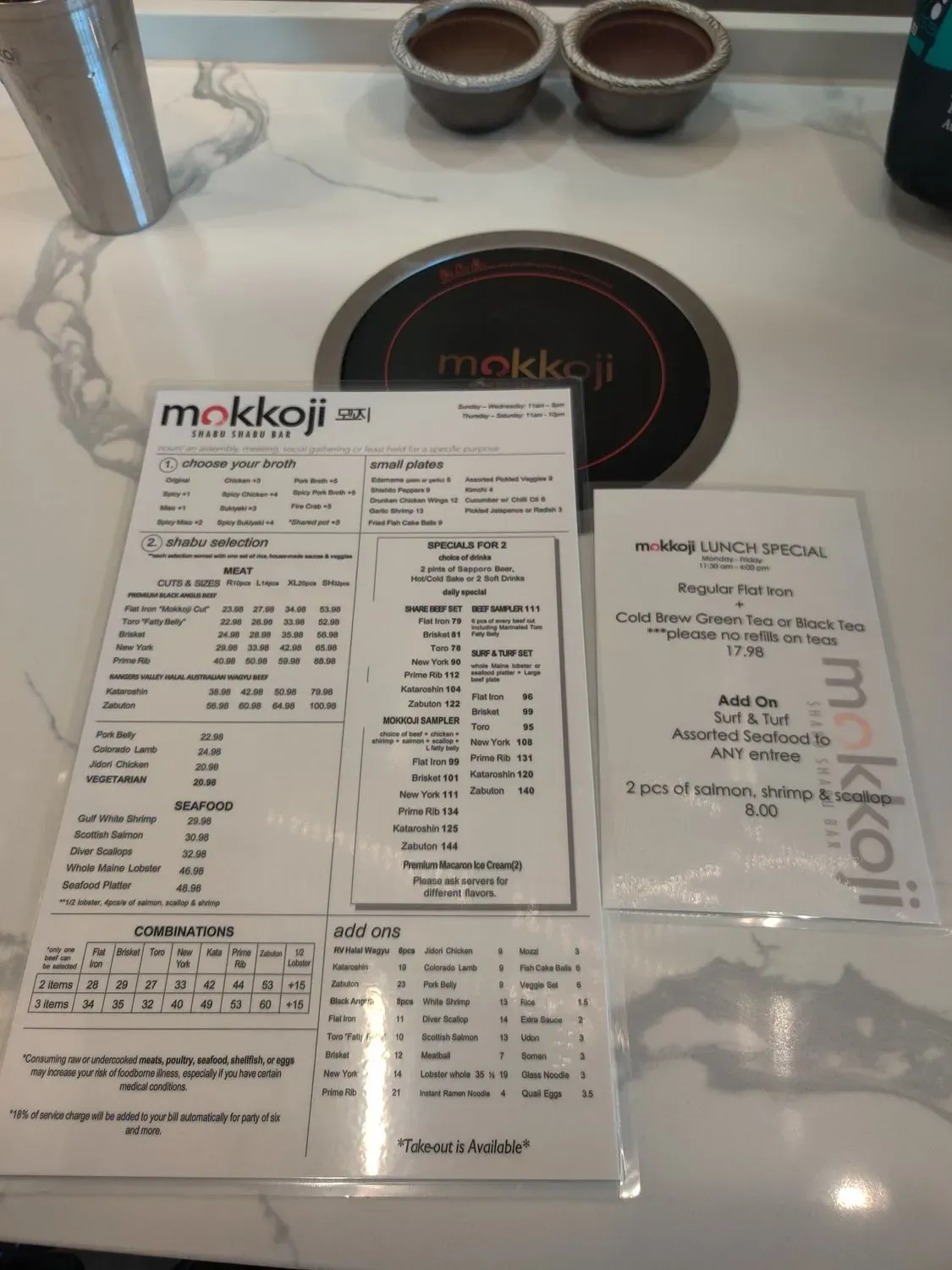 Mokkoji Shabu Shabu - Hot Pot Menu - Updated October 2025