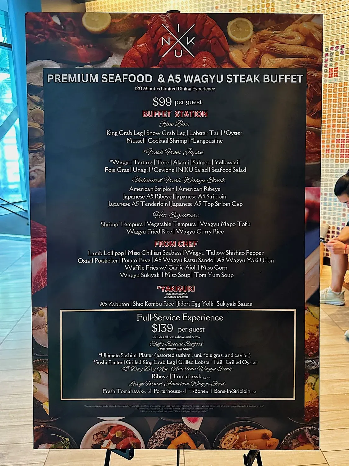 NIKU X | Premium Seafood & A5 Wagyu Steak Buffet Menu | Los Angeles, CA ...