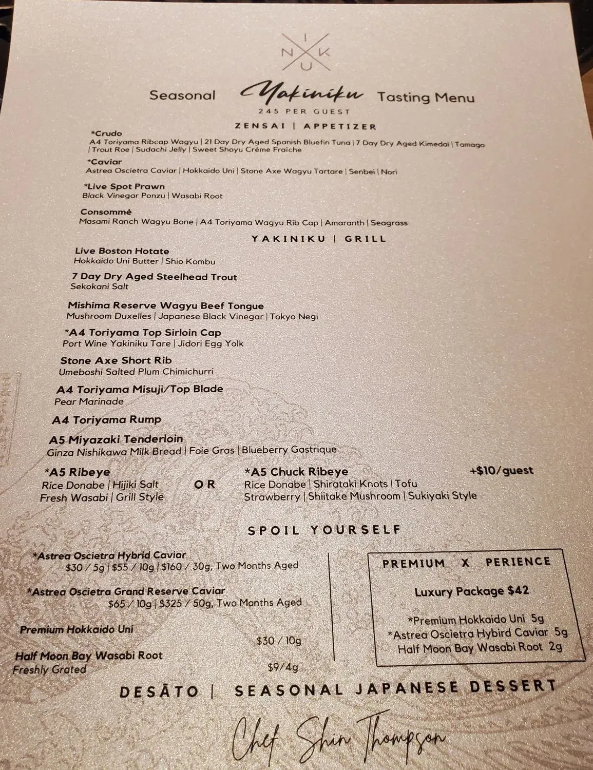 NIKU X | Premium Seafood & A5 Wagyu Steak Buffet Menu | Los Angeles, CA ...