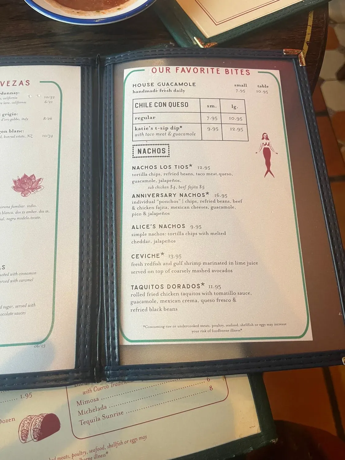 Los Tios Menu - Updated November 2025