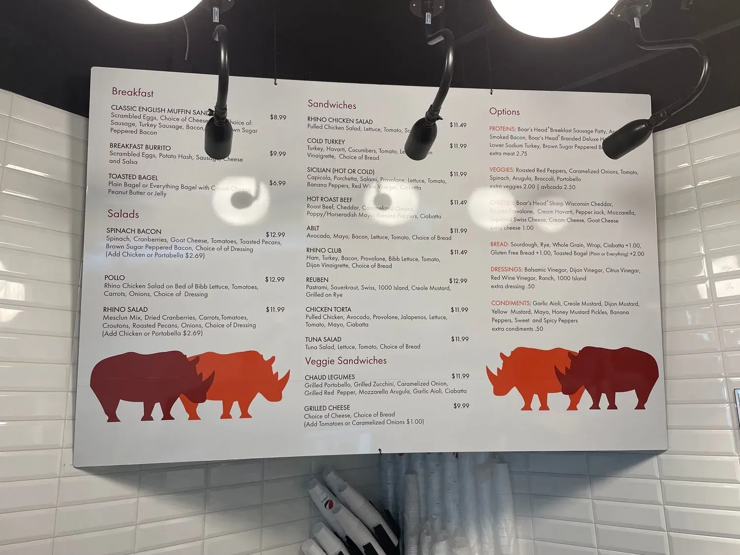 Rhino Market & Deli Menu - Updated November 2025