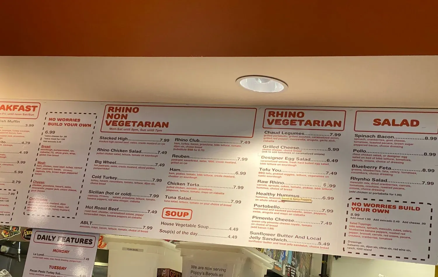 Rhino Market & Deli Menu - Updated November 2025