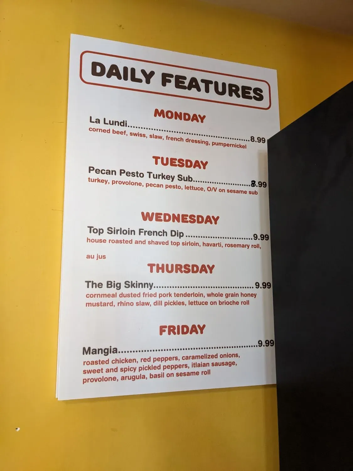 Rhino Market & Deli Menu - Updated November 2025