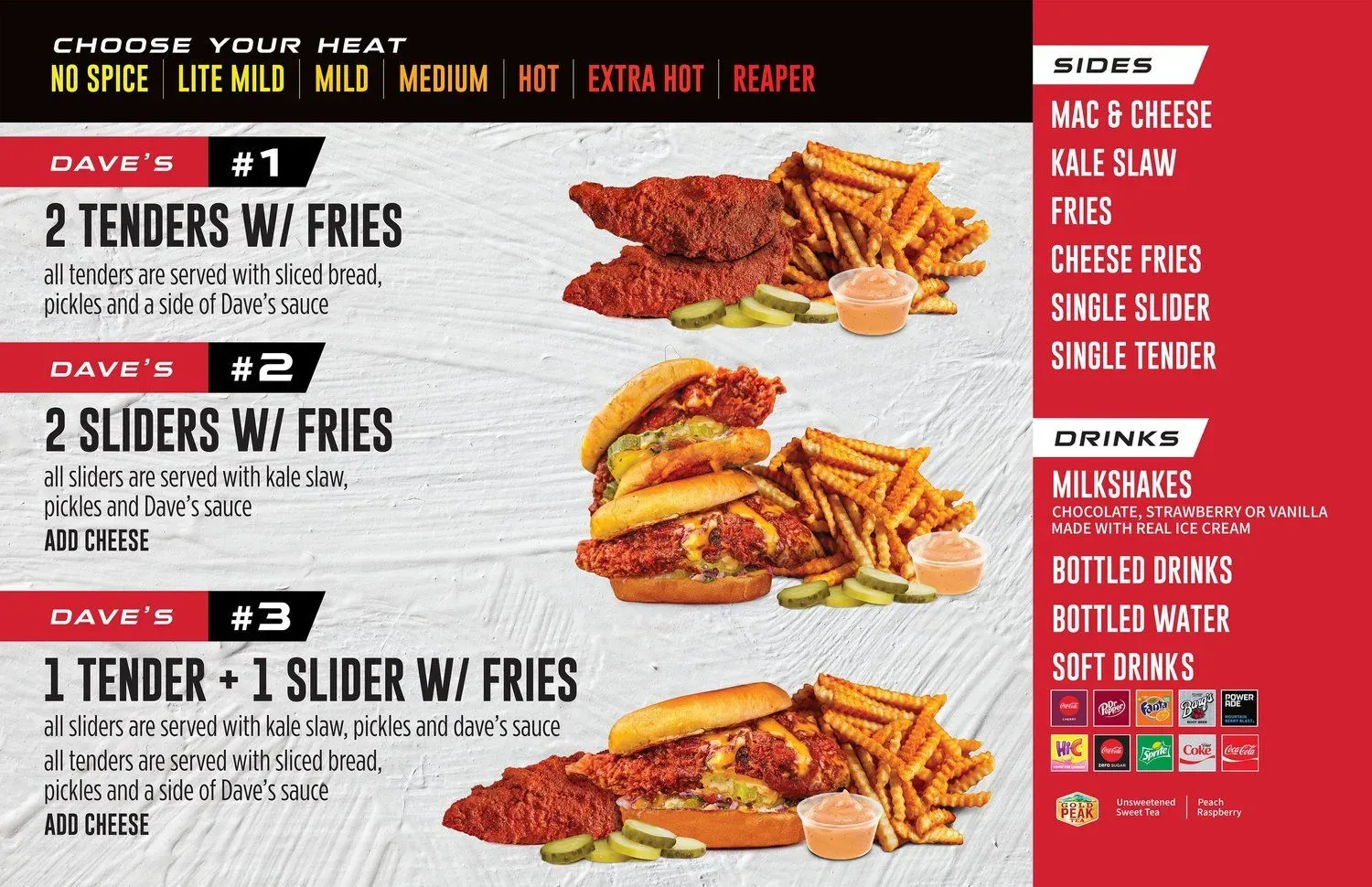 Dave's Hot Chicken Menu - Updated October 2025