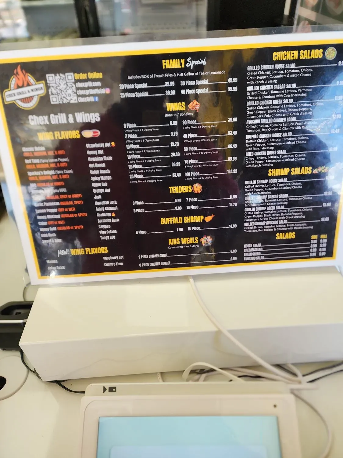 Chex Grill & Wings Menu - Updated October 2025