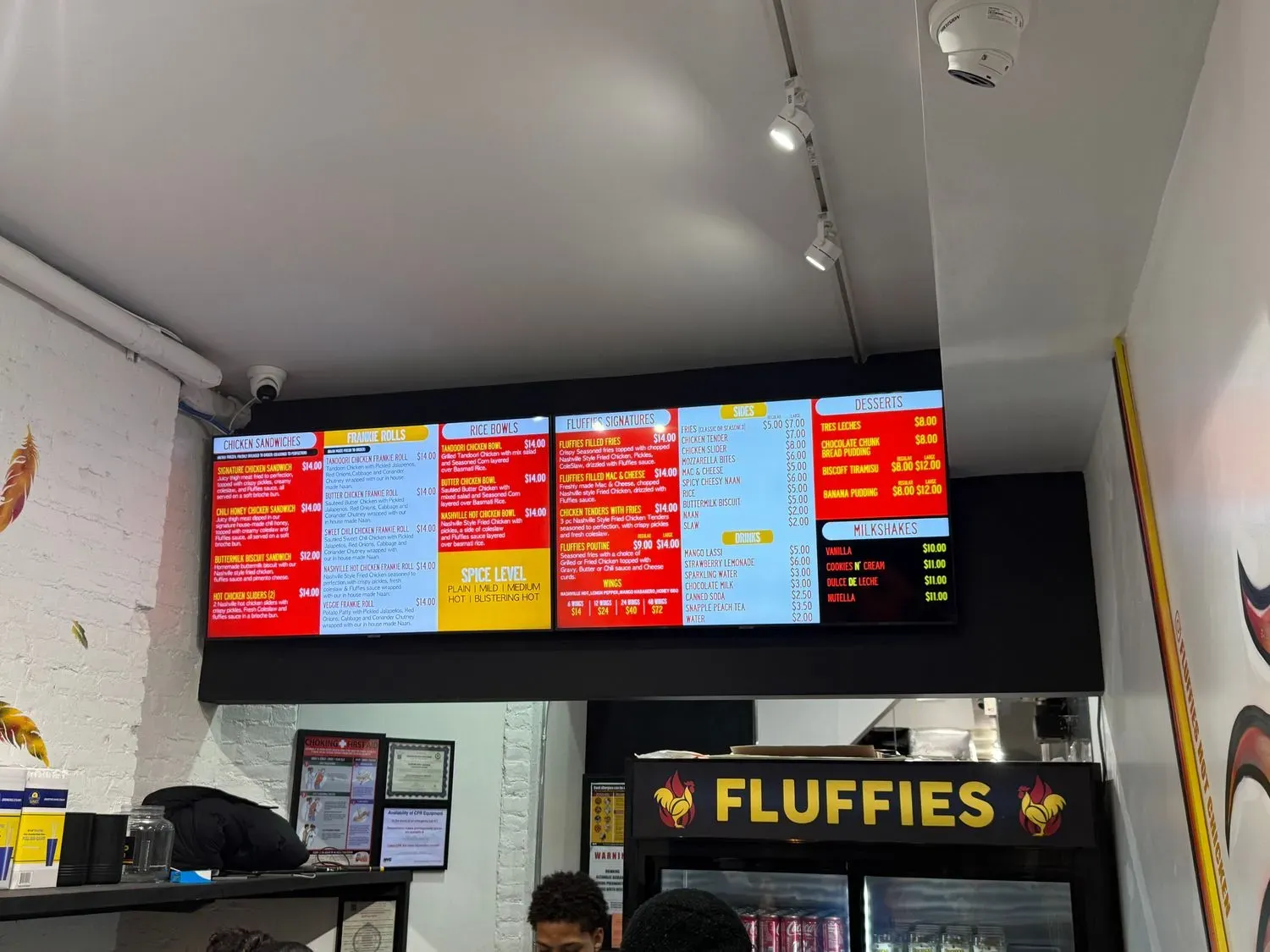 Fluffies Hot Chicken - LES Menu - Updated November 2025