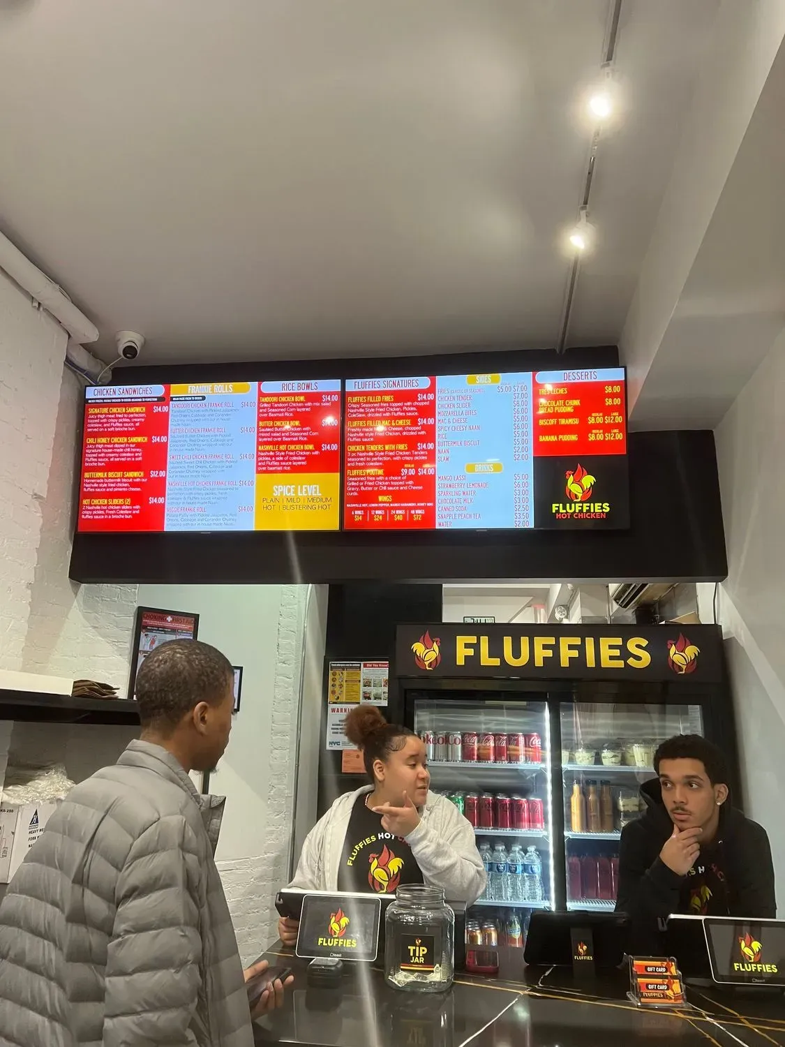 Fluffies Hot Chicken - LES Menu - Updated November 2025
