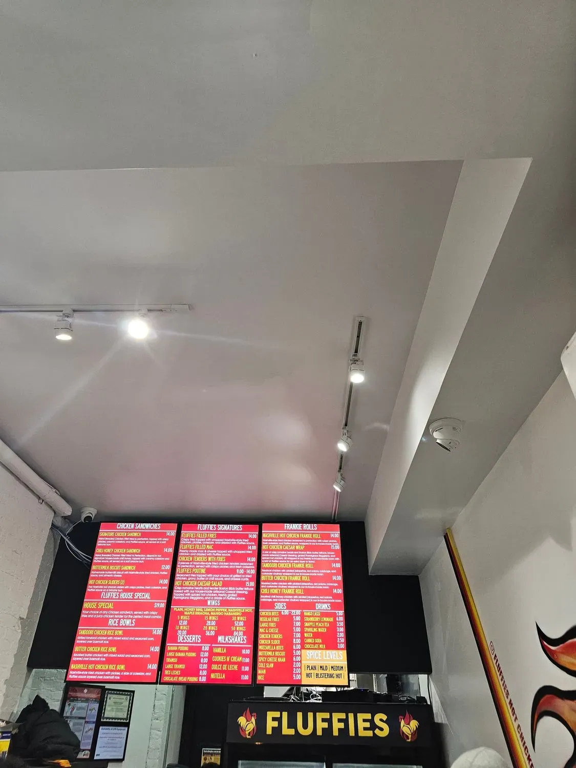 Fluffies Hot Chicken - LES Menu - Updated November 2025